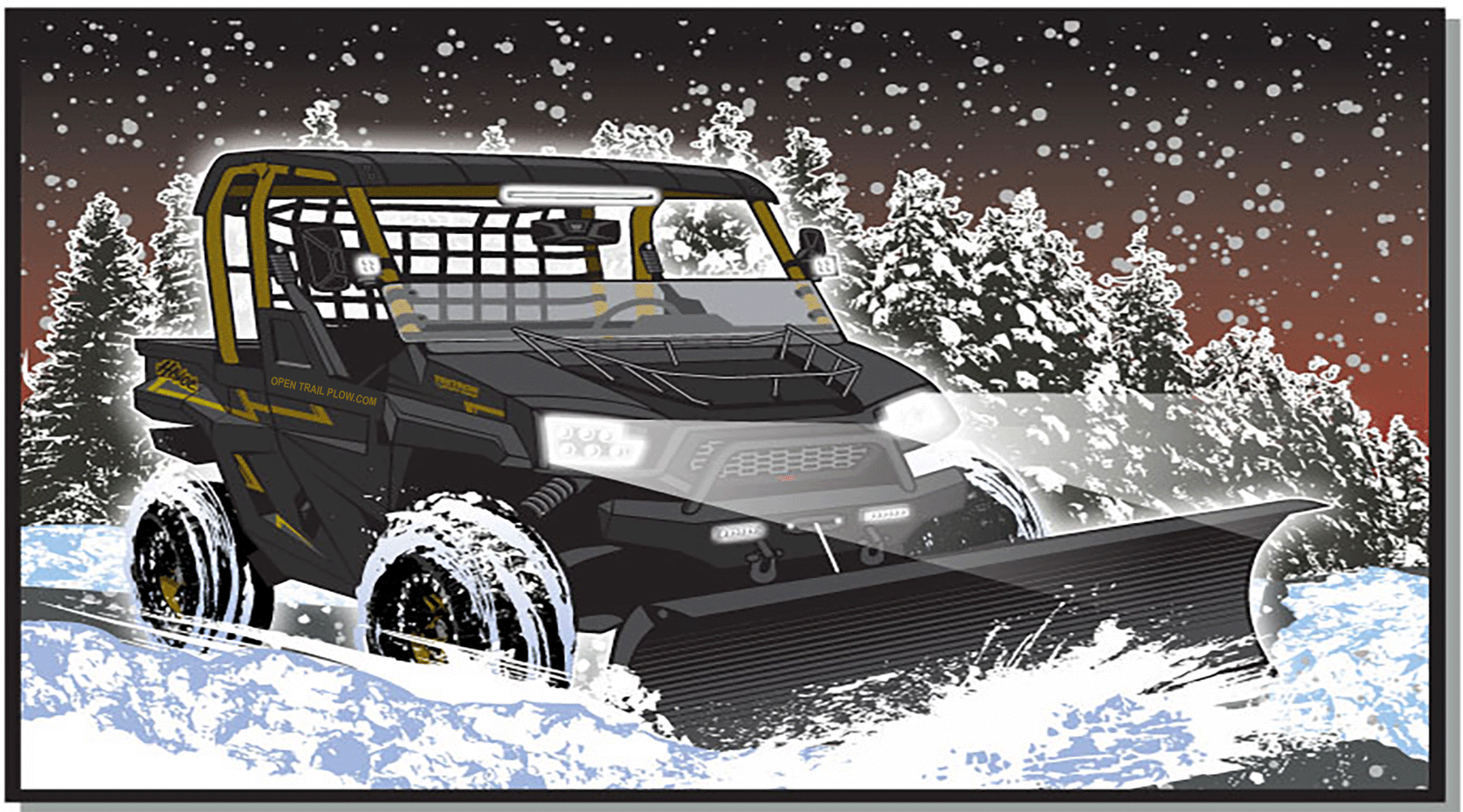 Open Trail ATV and Side by Side Snow Plow, Winch, Mounts